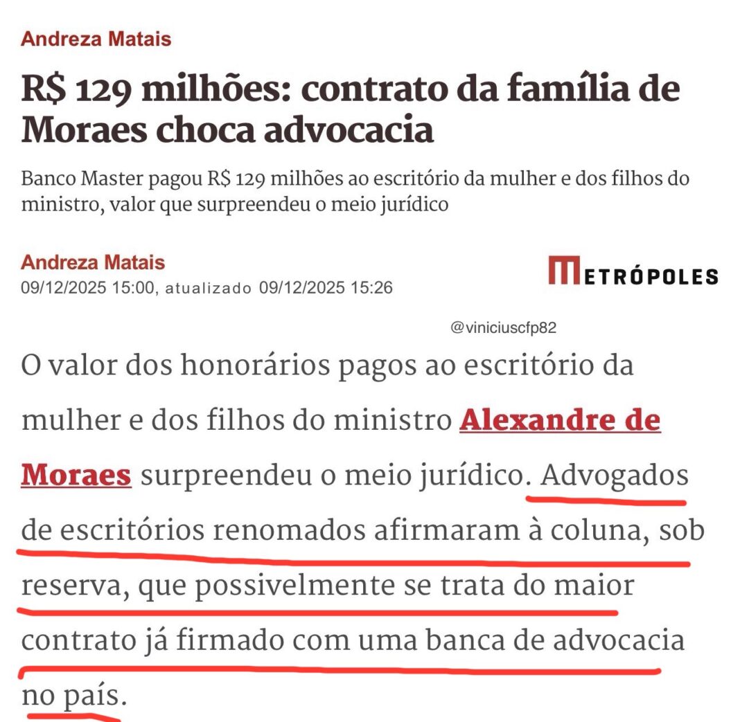 O escândalo da mulher do Xandão que recebia R$ 129 milhões do Banco ...